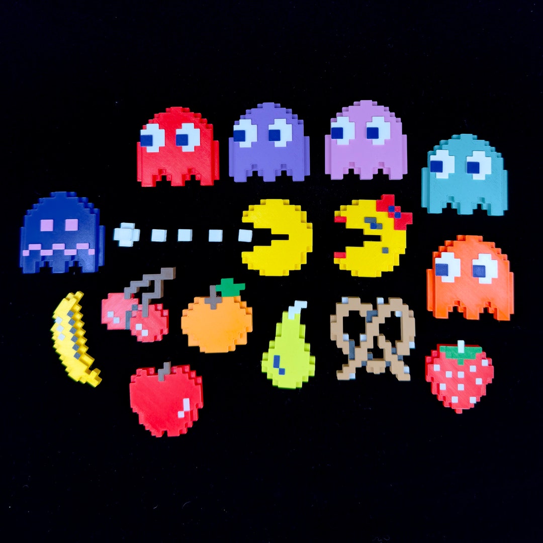 Retro Arcade Magnets Mr & Ms Munch Man - Etsy