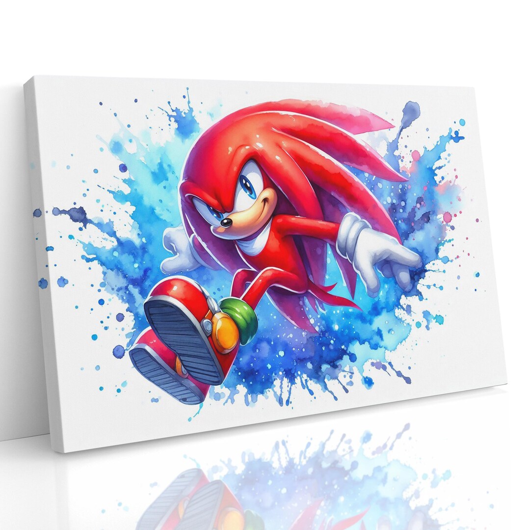 Knuckles From Sonic the Hedgehog Inspired Colour Splash Landscape ...