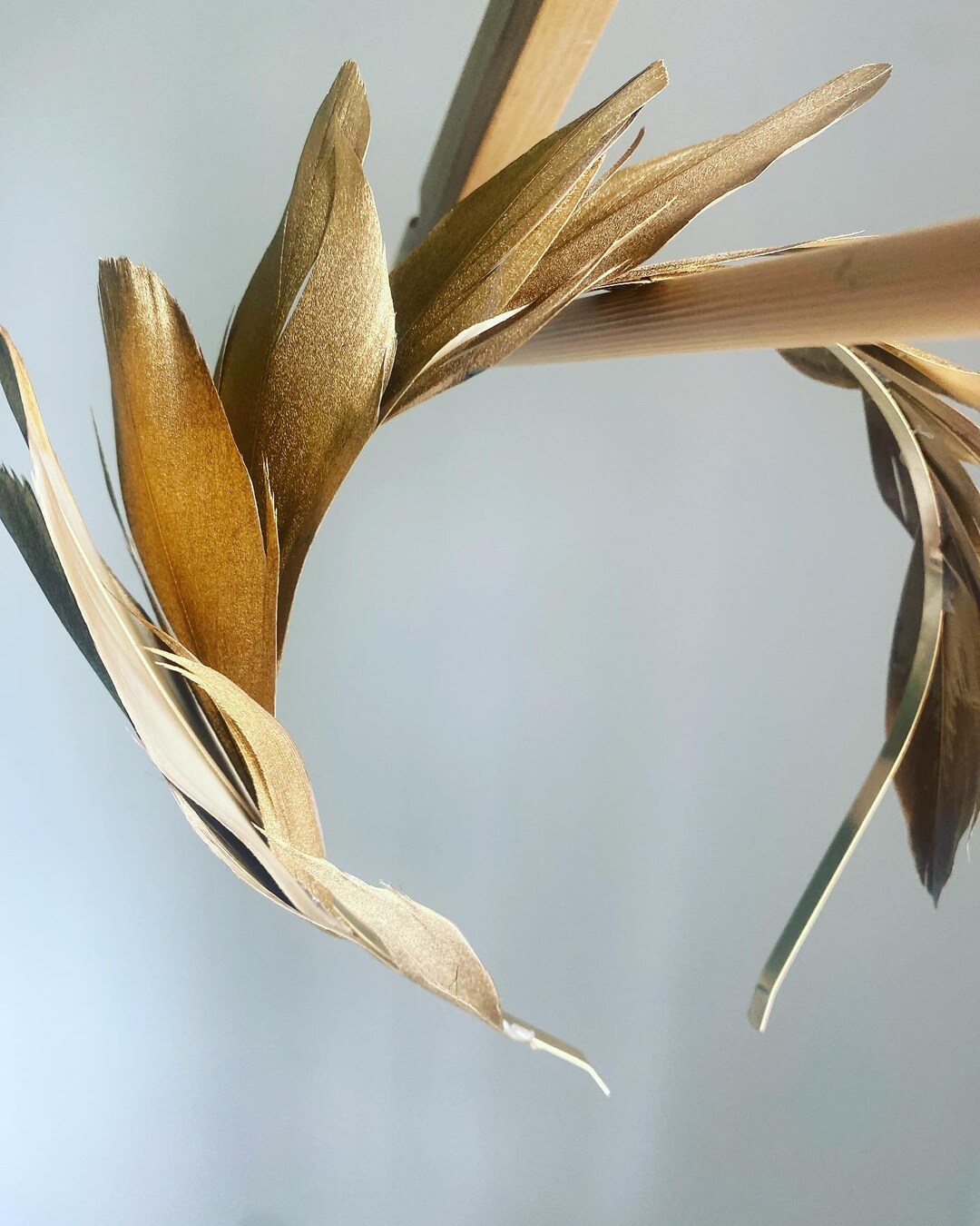 Gold Feather Crown/ Gold Feather Headband/ Gold Statement - Etsy UK