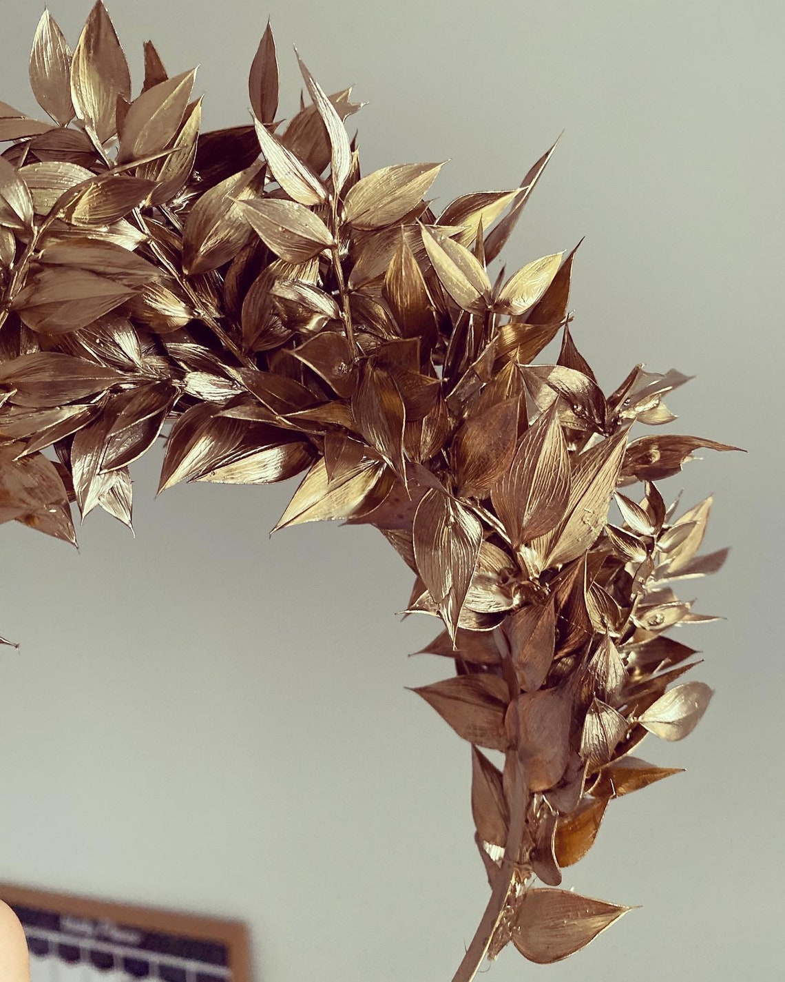 Gold Ruscus Crown/ Gold/ Gatsby Vibes/ Flower Crown/ Wedding - Etsy UK