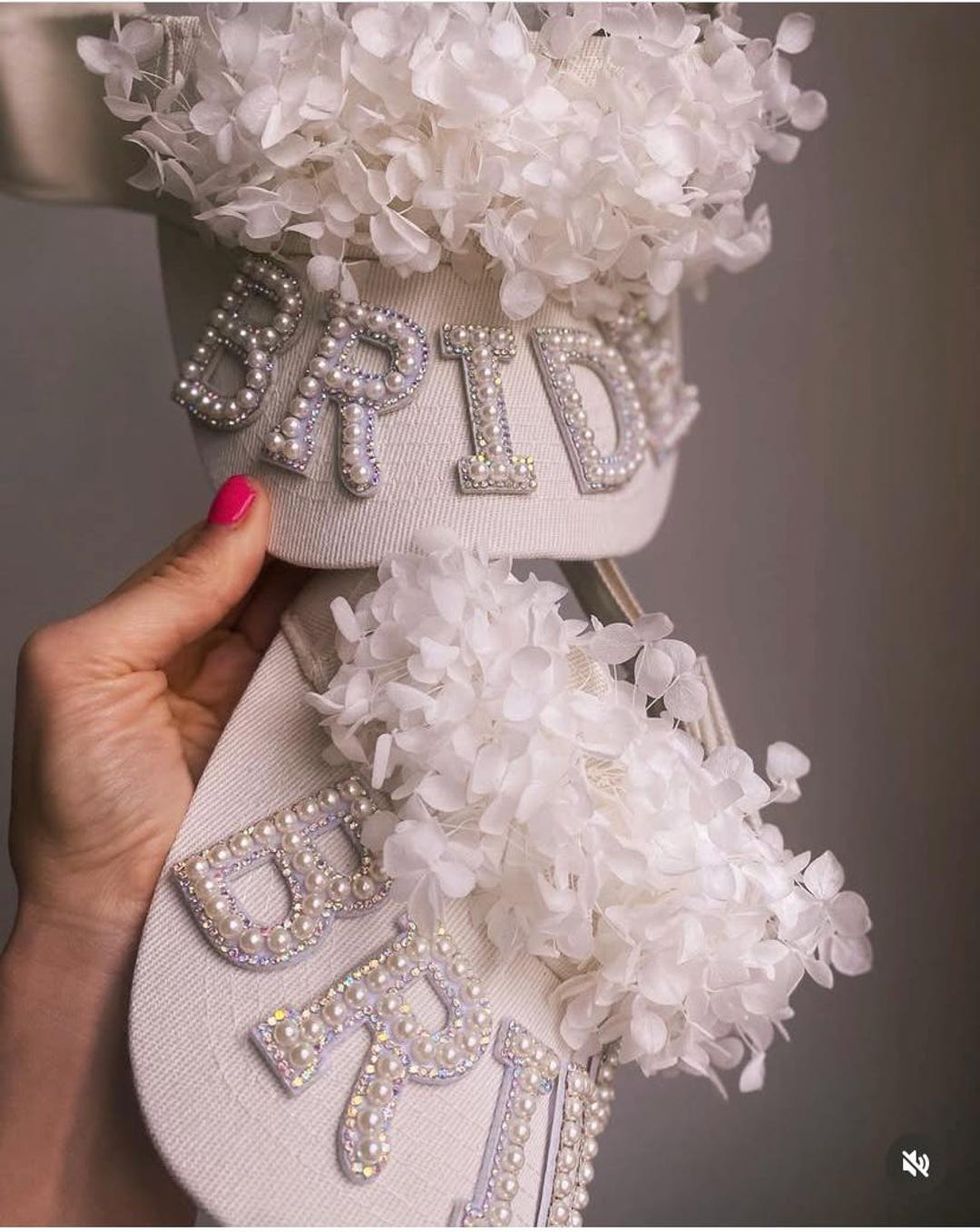 Bride Floral Visor: Custom Bridal Party Sun Hat - Etsy