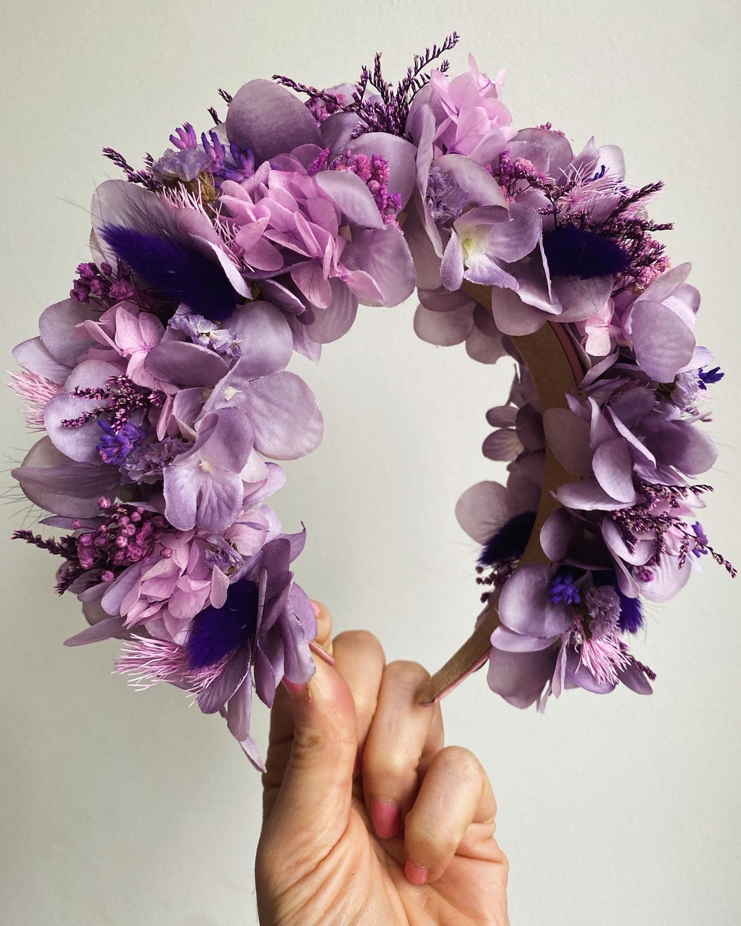 Purple Flower Crown/ Lilac Flower Crown/ Purple Floral Headpiece ...