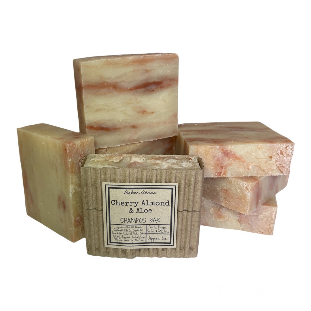 Cherry Almond and Aloe Shampoo Bar, Zero Waste Shampoo, Cherry Almond ...