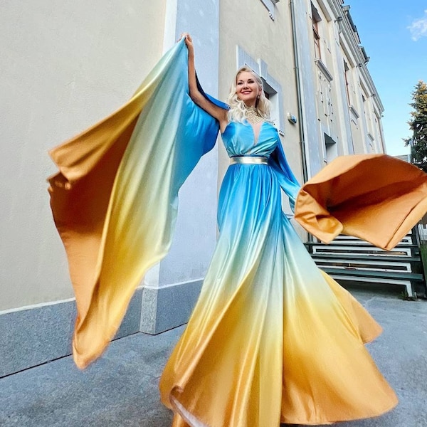 Ombre Prom Dress - Etsy