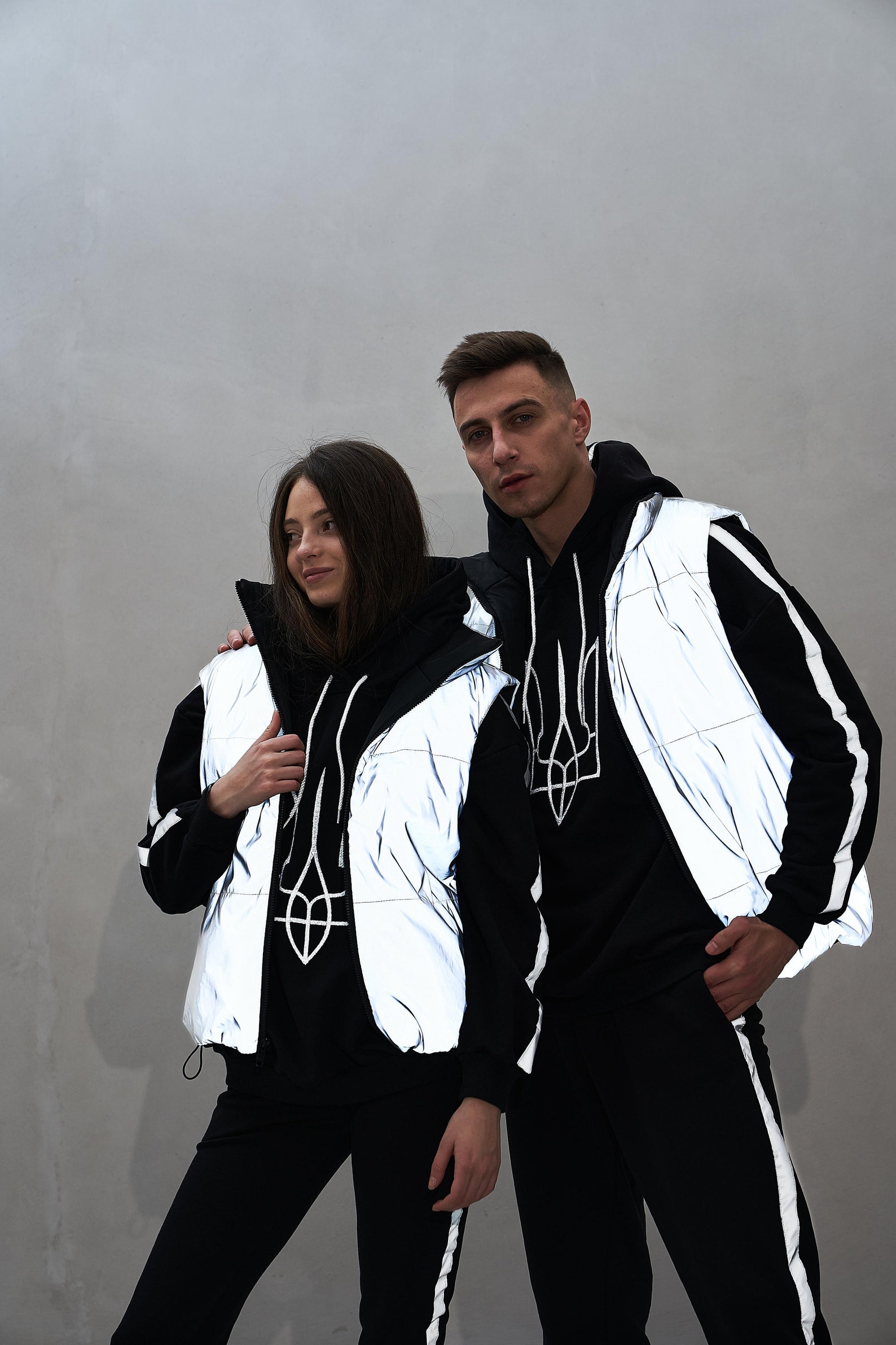 Men's Puffer Vest Two-sided Vest Reflective Colorful - Etsy