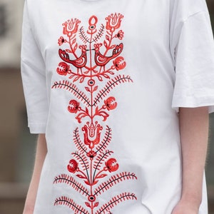 T-shirt-dress With Embroidery «tree of Life» - Etsy