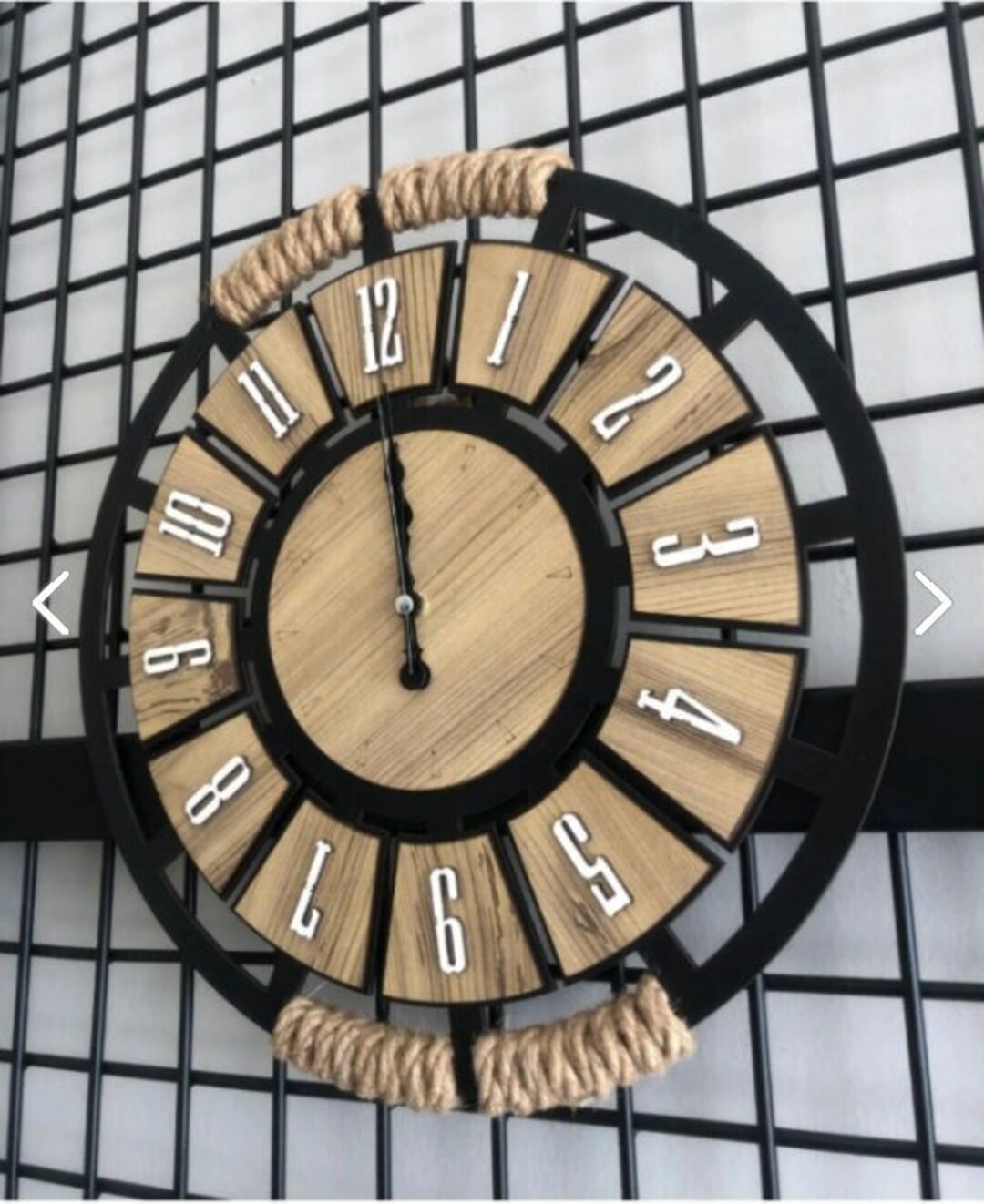 Wooden Rope Decorative Wall Clock - Etsy