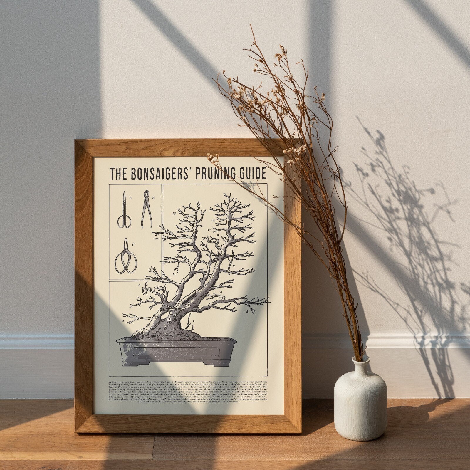 Limited Edition Print 'PRUNING GUIDE' A2 Size Woodstock Betulla Paper ...