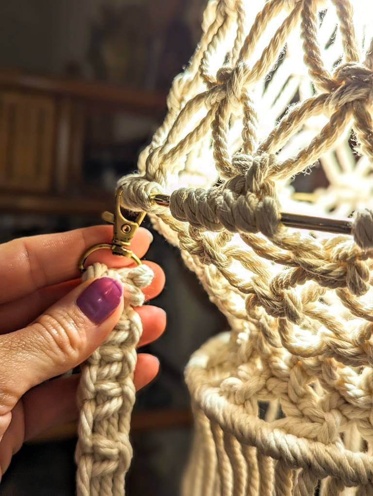 Macramé Chandelier Pendant Light With Detachable Plant Hanger, Plant ...