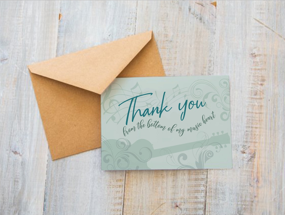 Musical Thank You Cards - Etsy