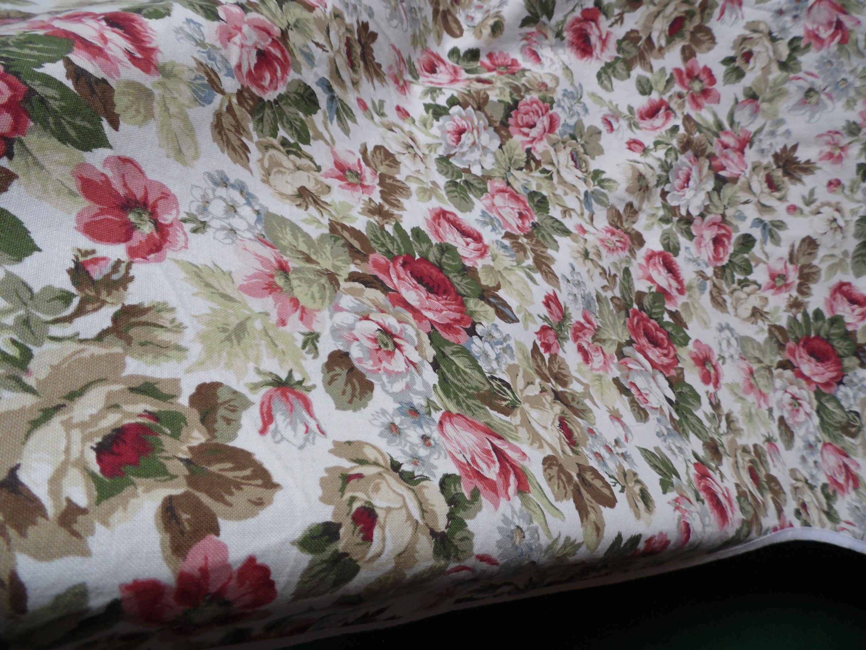 Vintage Valance, Set of 2, Valance With Roses, Shabby Chic Window Decor ...