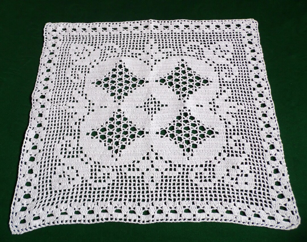 Vintage Crochet Table Topper, Crochet Table Runner, Swedish Table ...