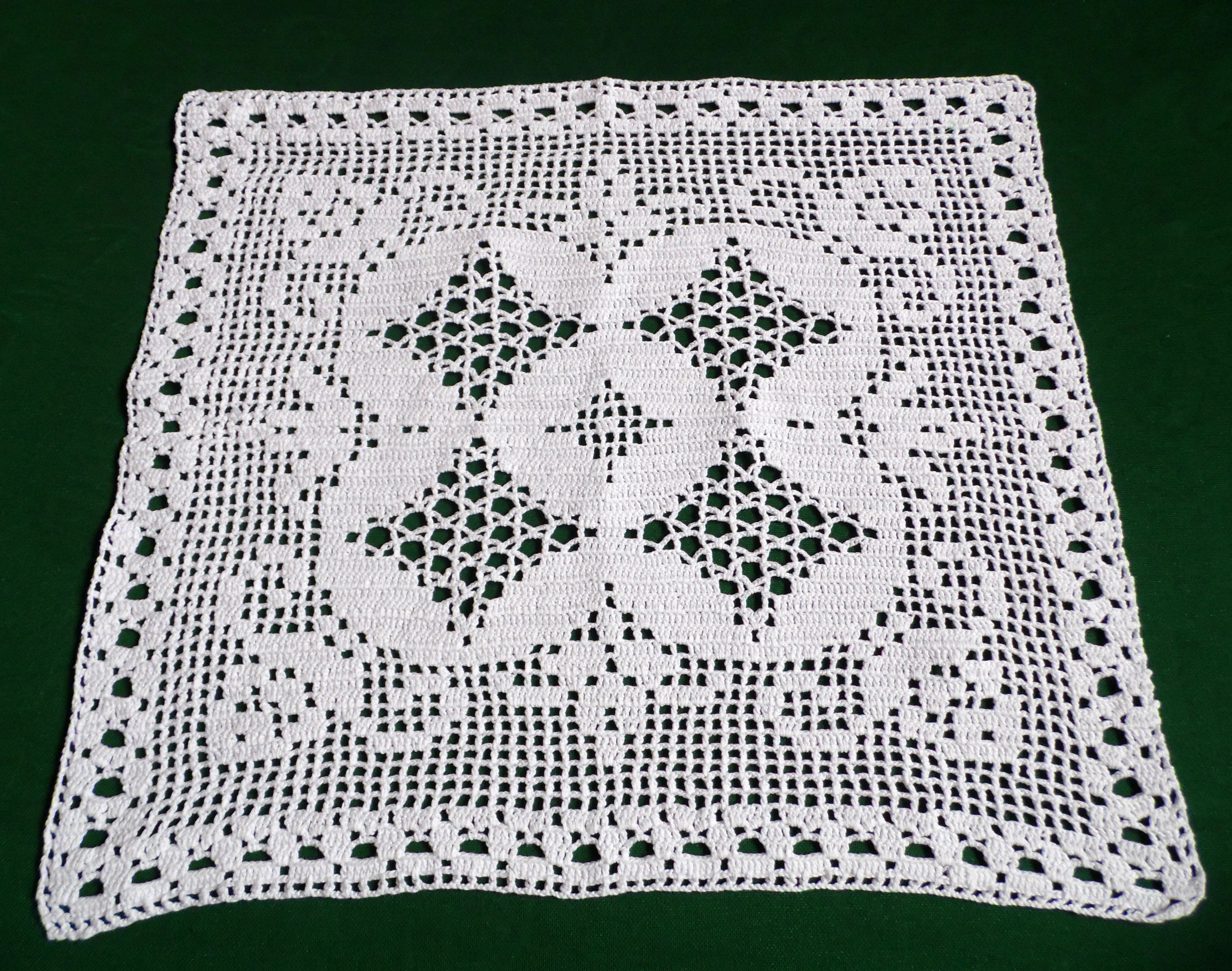 Vintage Crochet Table Topper, Crochet Table Runner, Swedish Table ...