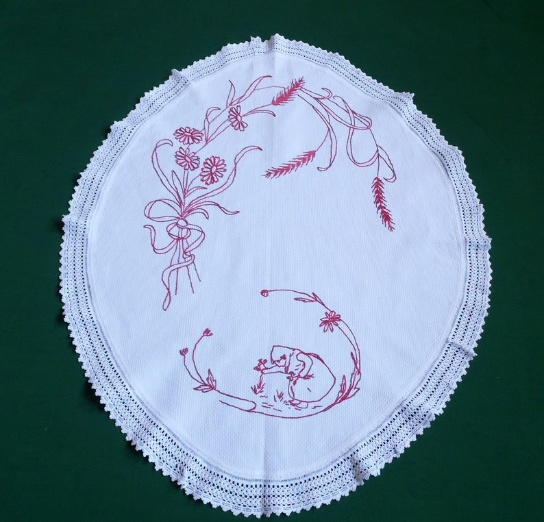 Vintage Table Runner With Hand Embroidery Vintage Table - Etsy