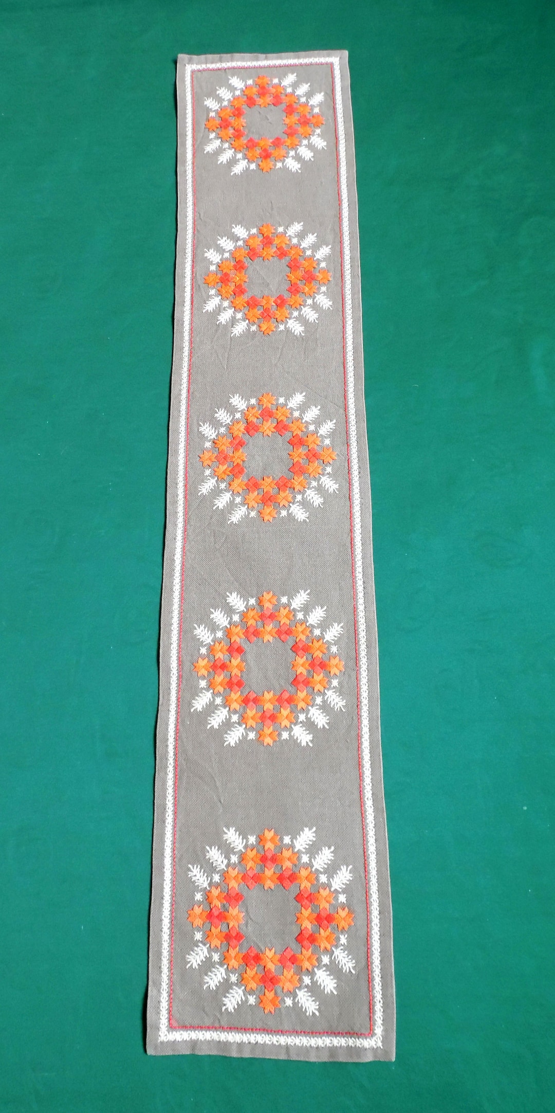 Vintage Table Runner With Hand Embroidery, Folk Embroidery, Vintage ...
