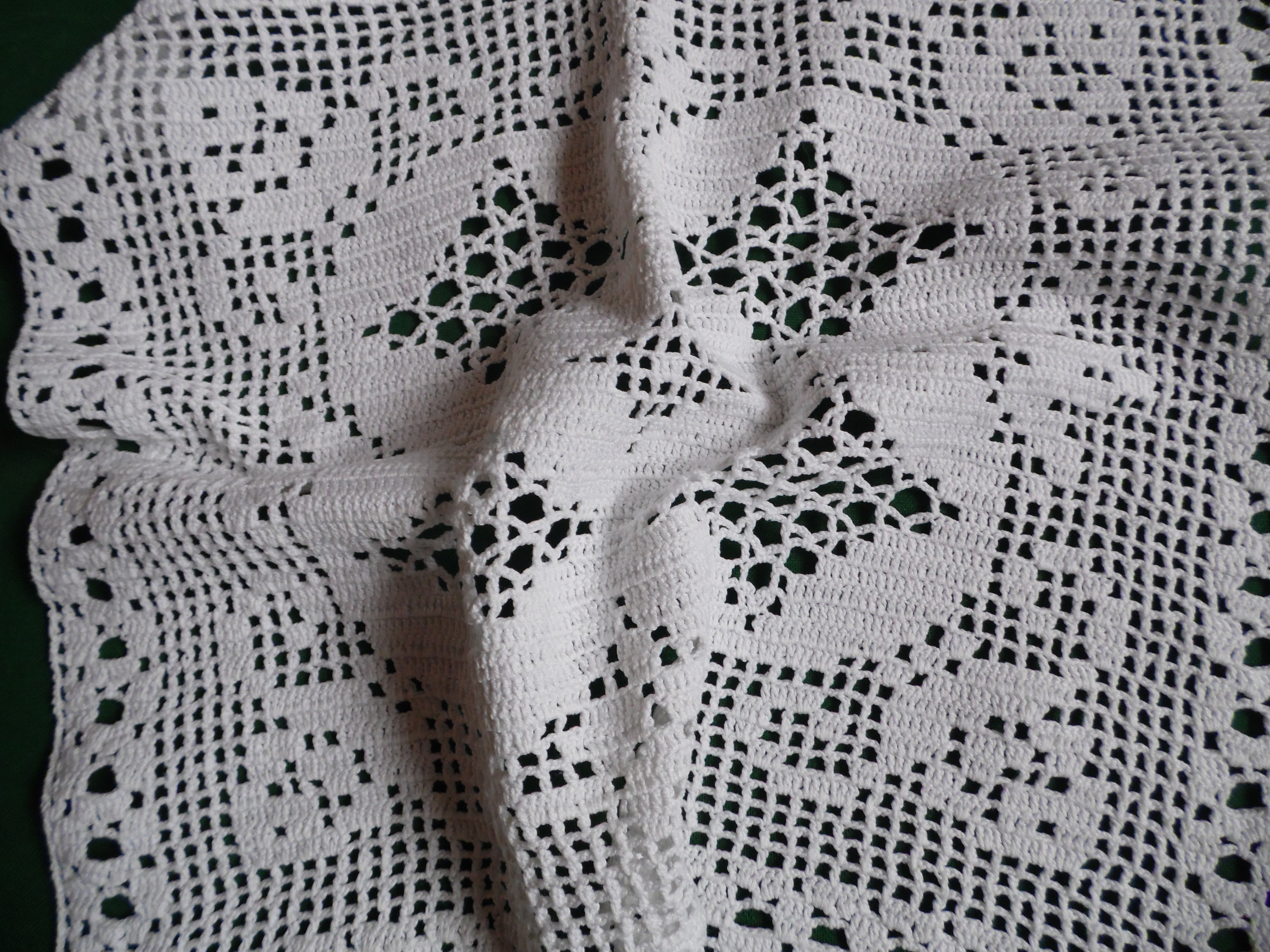 Vintage Crochet Table Topper, Crochet Table Runner, Swedish Table ...