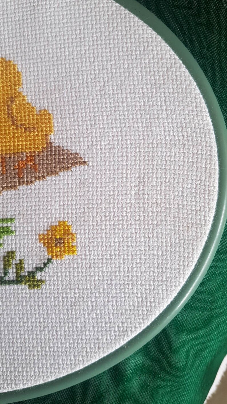 Vintage Easter Hoop Picture, Easter Wall Hanging, Hand Embroidery ...