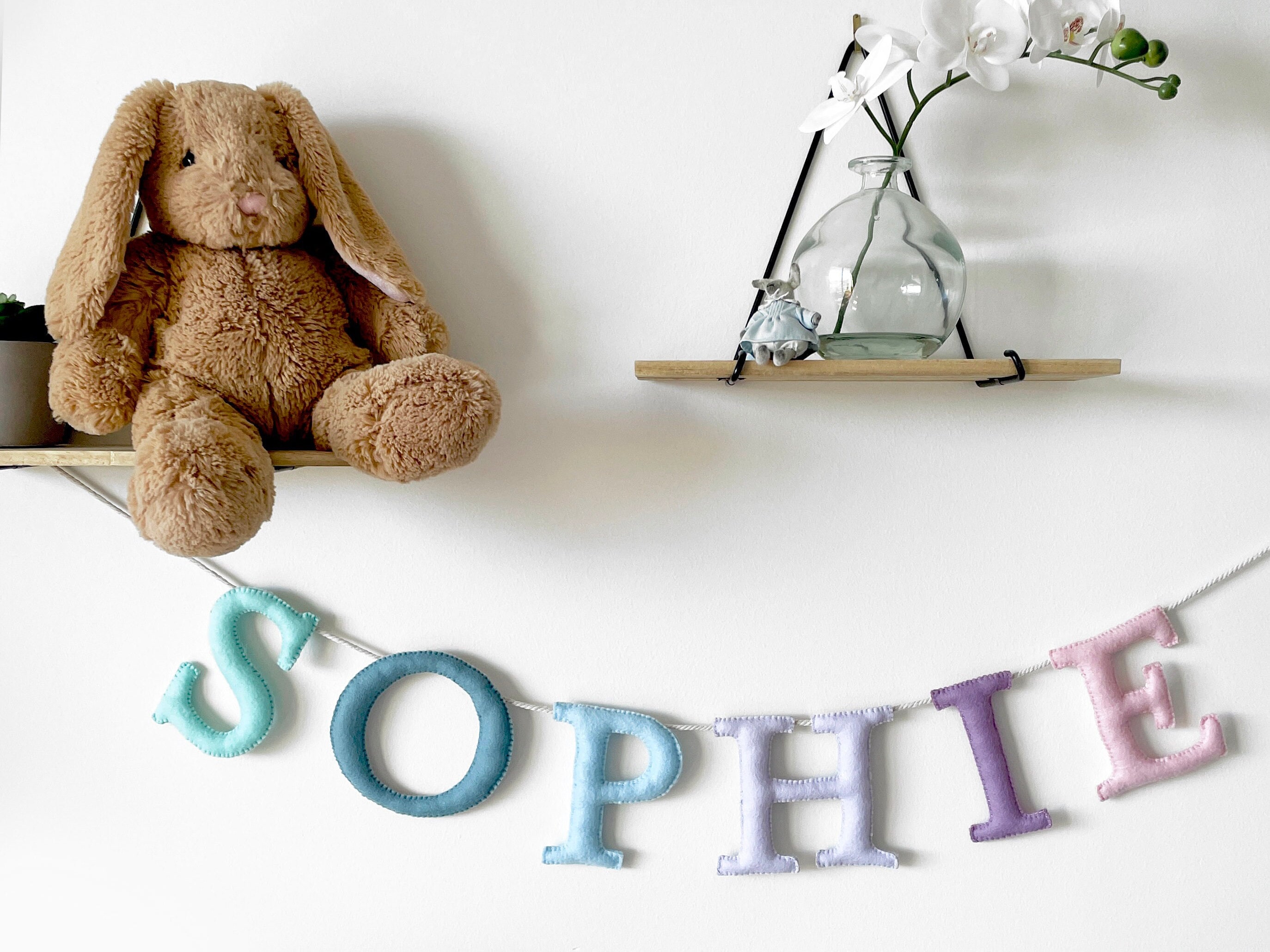 Felt Uppercase Letters Alphabet Pattern, Felt Name Garland, Felt Name ...