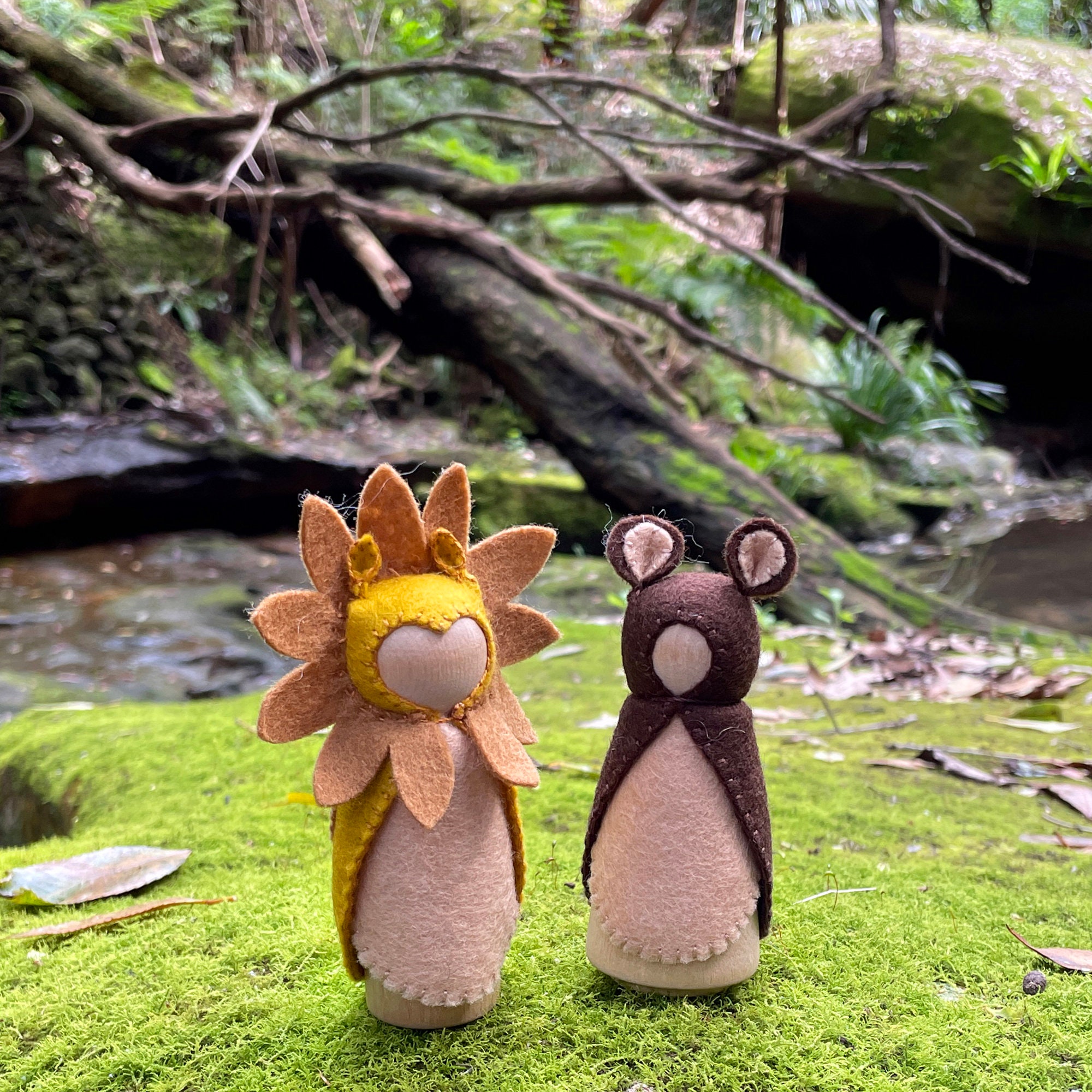 Lion and Bear Digital Clothes Pattern for Steiner Inspired Peg Dolls ...