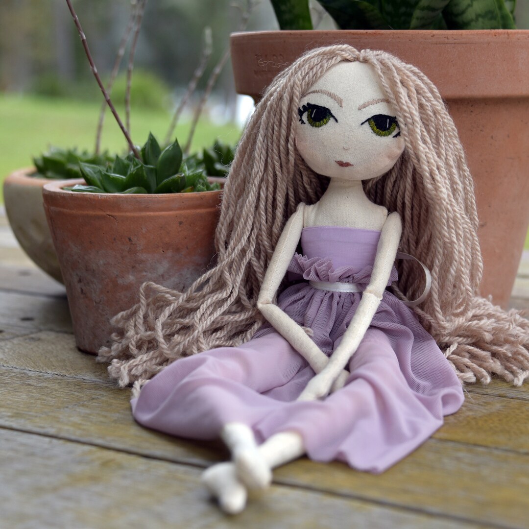 Plush Rag Doll With Basic Outfit Digital Woven Sewing Pattern ...