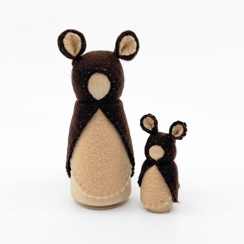 Lion and Bear Digital Clothes Pattern for Steiner Inspired Peg Dolls ...