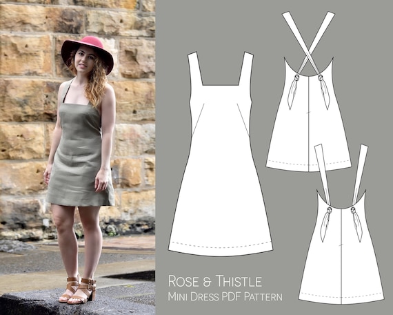 Woven Mini Dress Digital PDF Sewing Pattern for Women / Summer - Etsy