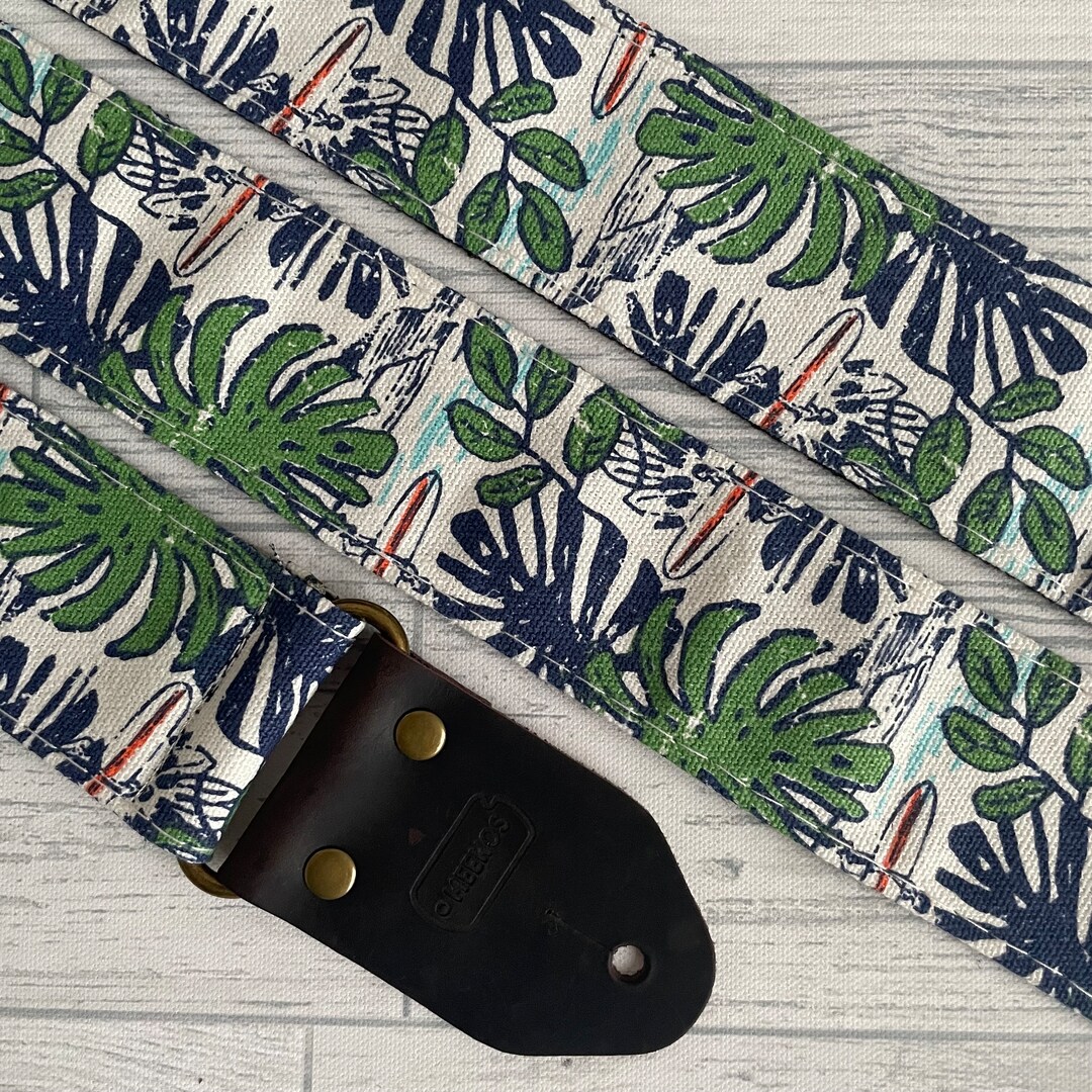 Nature Guitar Strap / Electric Bass and Acoustic Guitar Strap / Green ...