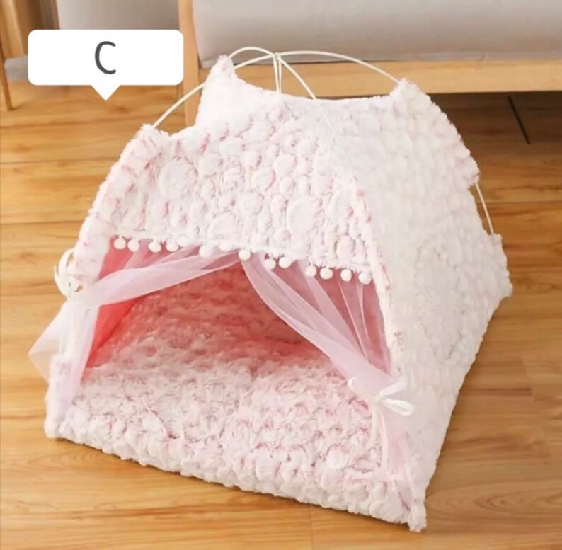 Sweet Princess Cat Bed Foldable Cats Tent Dog House Bed Kitten - Etsy