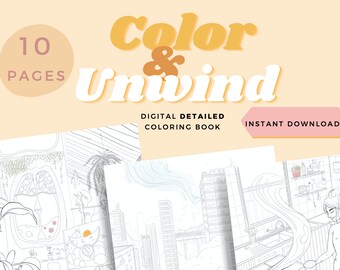 Unwind Coloring Book - Etsy