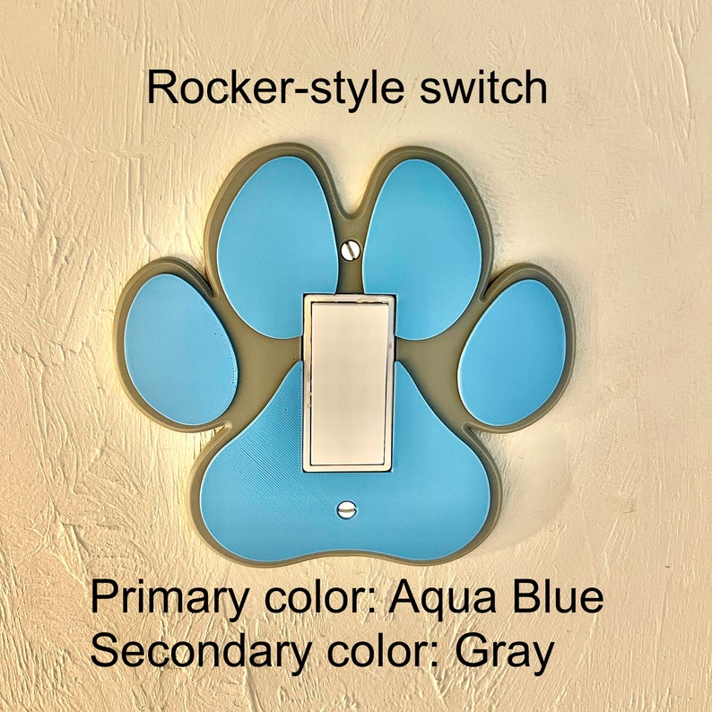 Dog Paw-shaped Decorative Light Switch Plate and Cover (rocker Switch ...