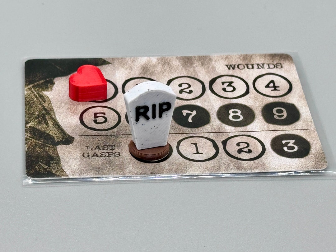 Wound and Tombstone Game Tokens — Upgrade for Mantis Falls and Other ...