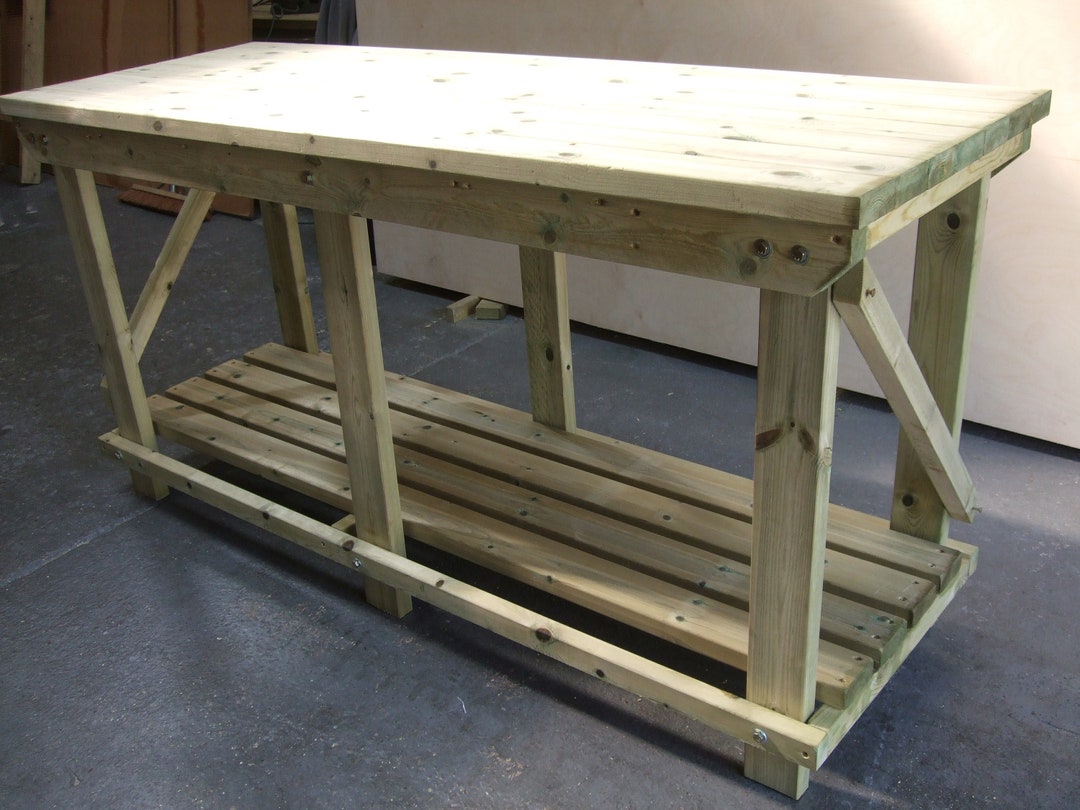 Heavy Duty Wooden Work Benches 4ft 5ft 6ft - Etsy UK