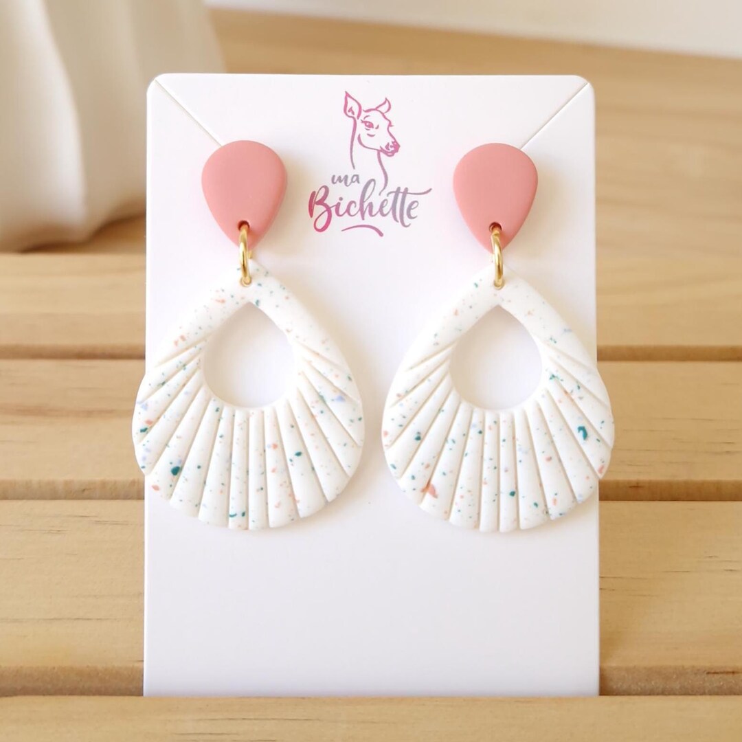 Earrings, Handmade in France, Model "look Hom #2" - Unique and Original ...