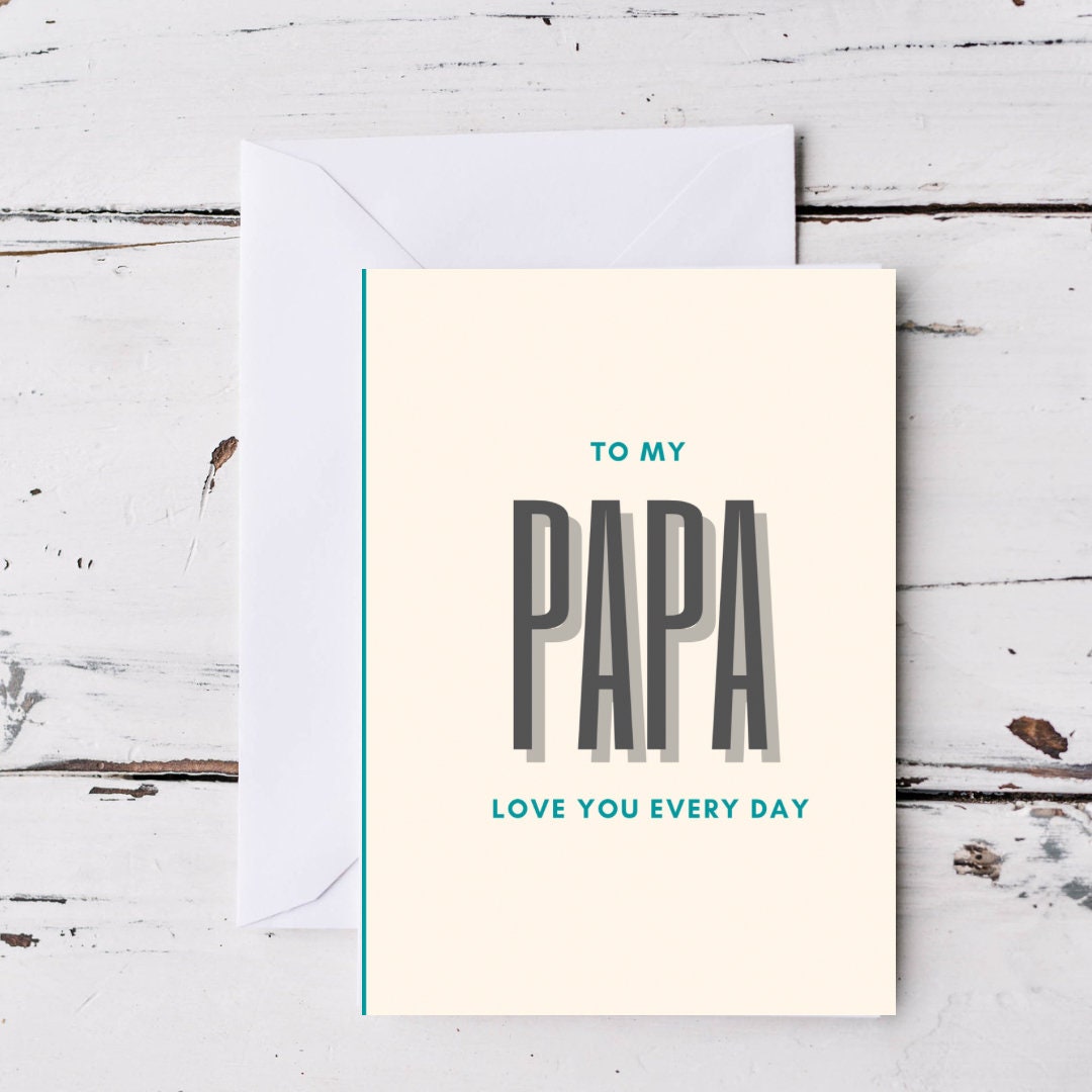Je t'aime Papa. Carte de fête des pères A5. Pour papa - Etsy France