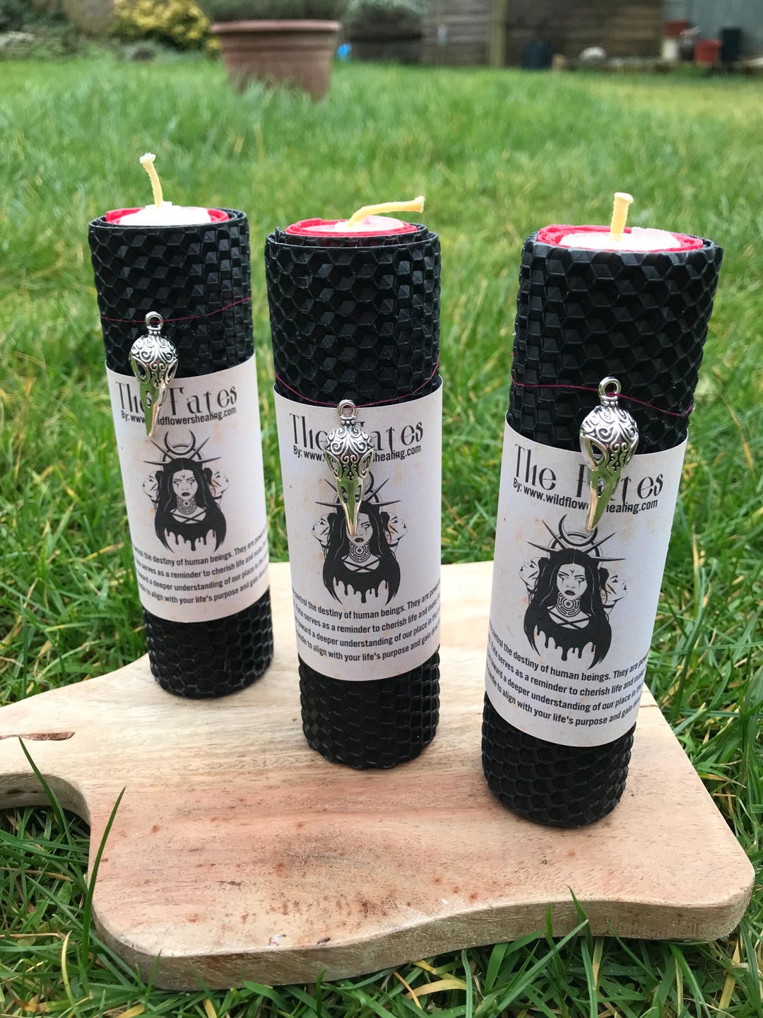 Three Fates Candle, Spell Candle, Beeswax Candle, Goddess, Witchy ...