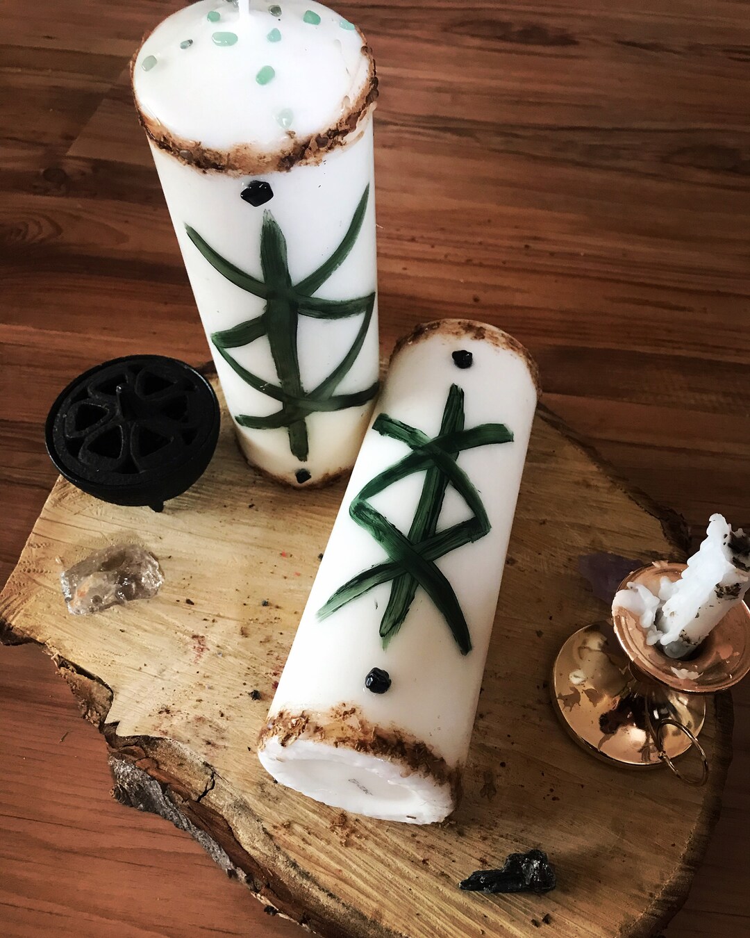 Dressed Candle, Spell Candle, Herbal Candle, Witchy Candle, Altar ...