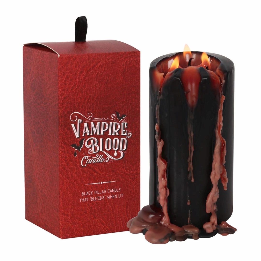 Large Vampire Blood Bleeding Candle, Pillar Candle, Halloween Candle, 3 ...