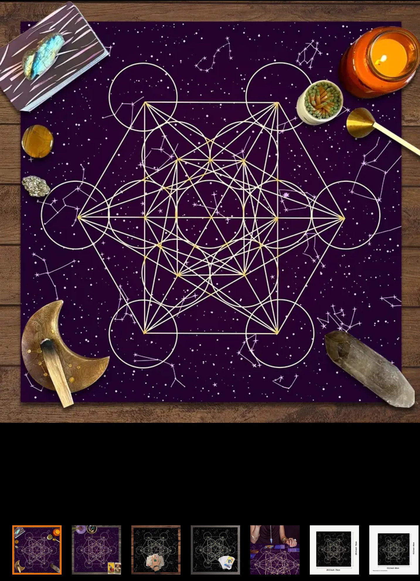 Metatrons Cube Tarot Cloth Crystal Grid Tarot Spread Tarot - Etsy