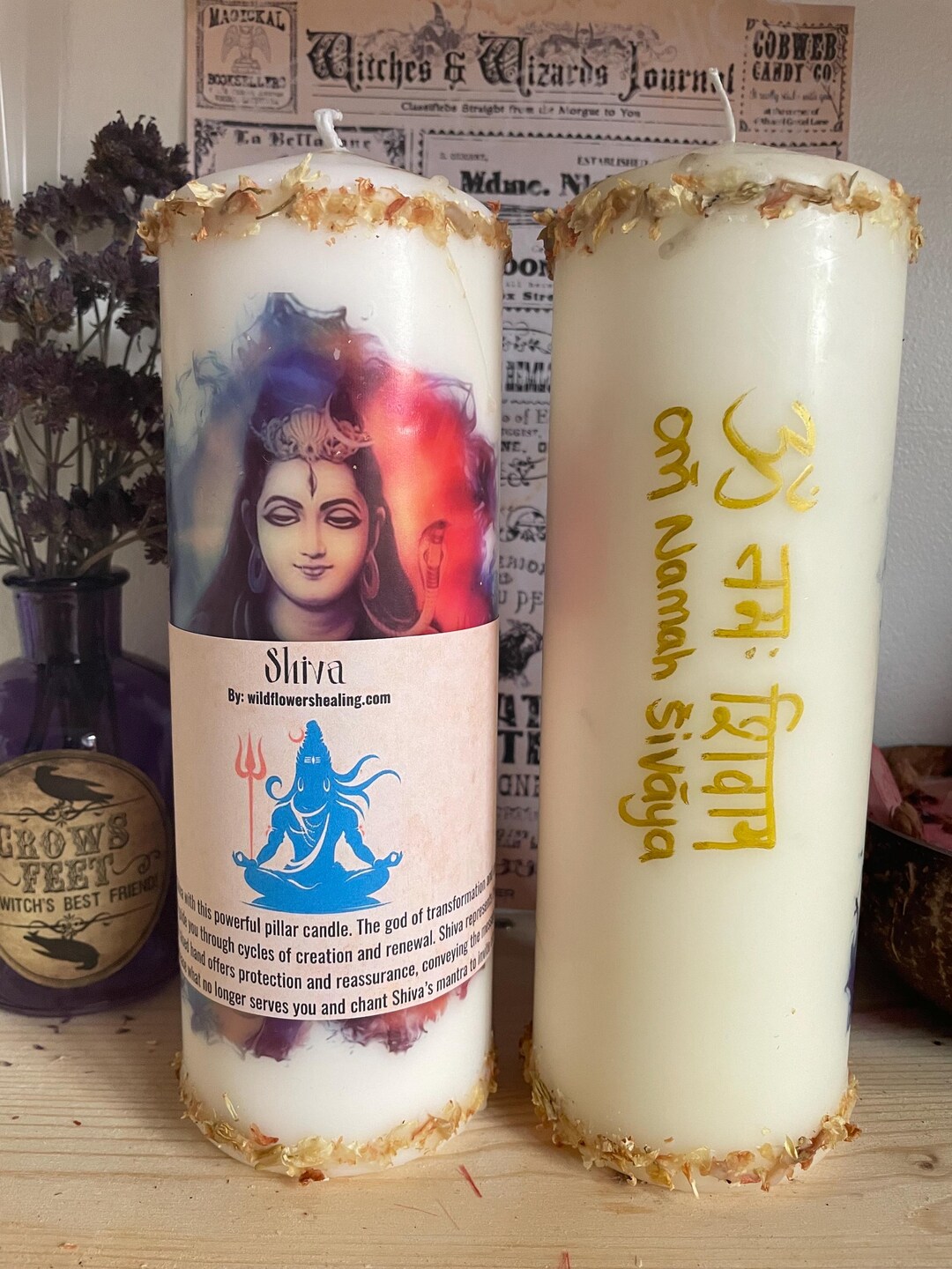 Lord Shiva Devotion and Intention Candle: Pillar Candle for Prayer and ...