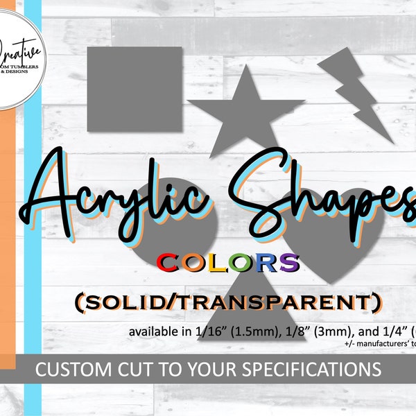 Acrylic Shapes - Etsy