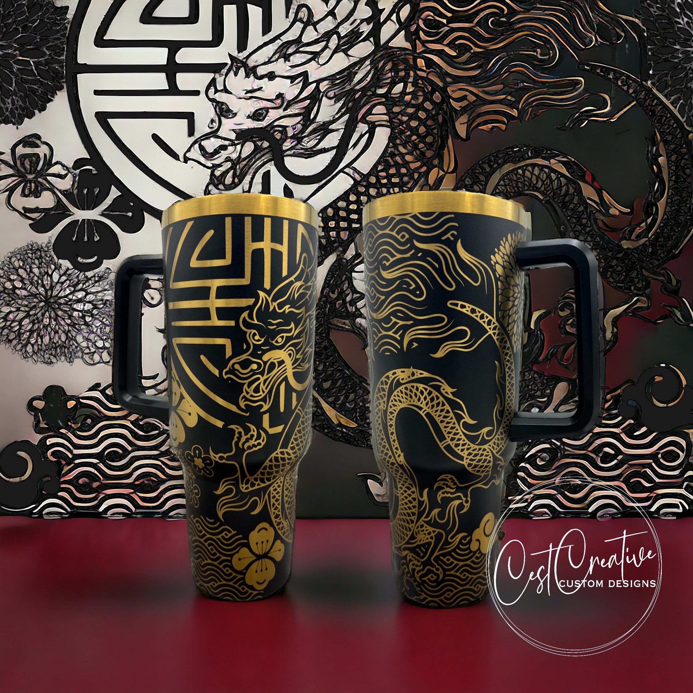 Dragon - 40oz Wrap Design Laser File SVG - Etsy