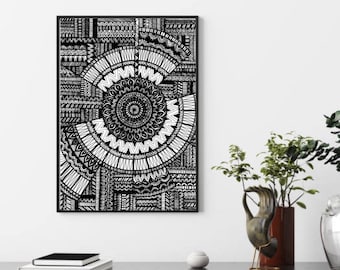A3 Mandala Art Print - Etsy