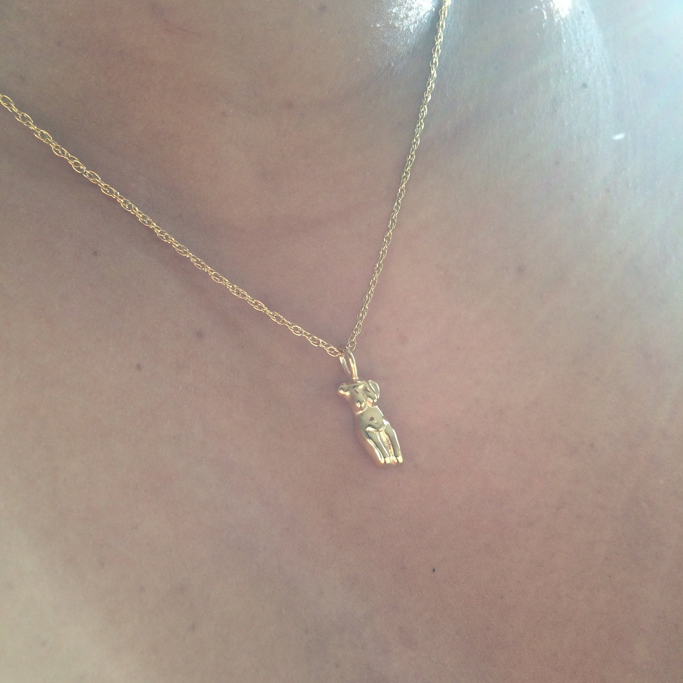 18k Gold Plated Female Figure Pendant Body Necklace Figurine - Etsy ...