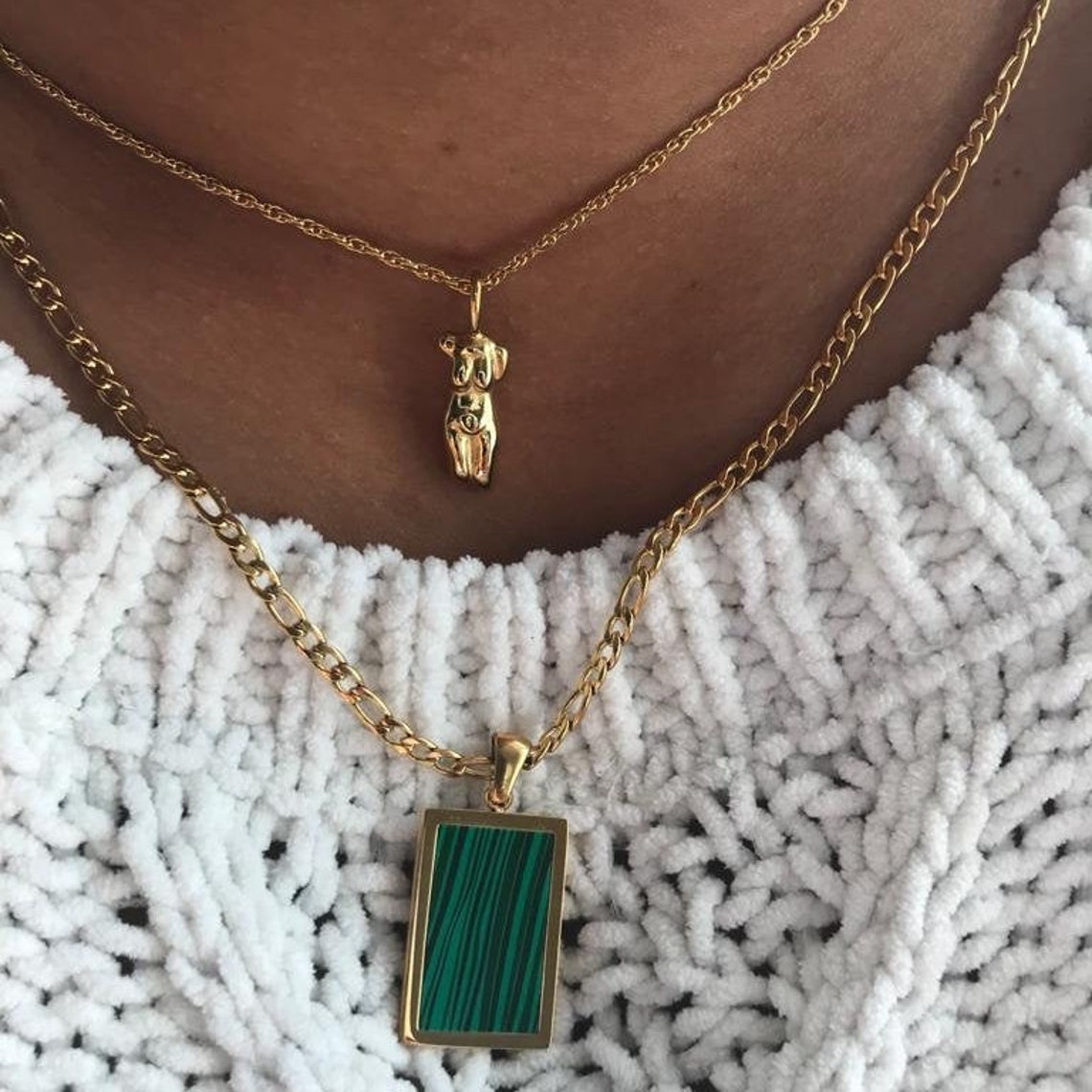 18k Gold Plated Female Figure Pendant Body Necklace Figurine - Etsy ...