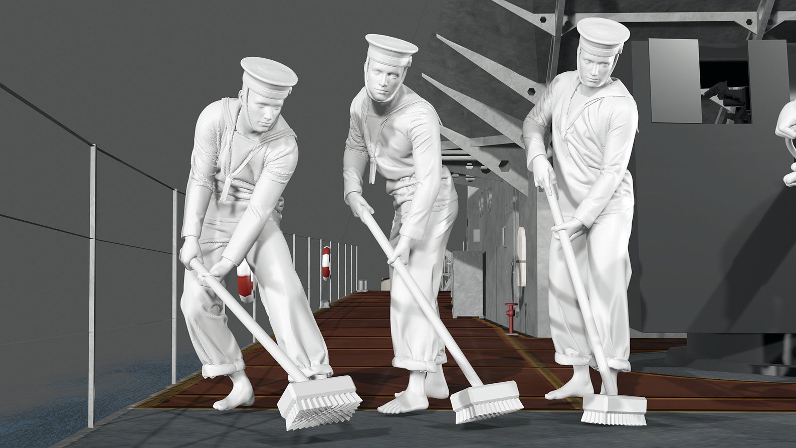 WWII Royal Navy Swab the Deck 5 Figure Set - Etsy