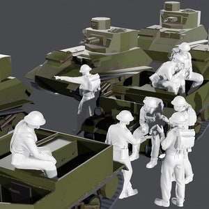 WWII BEF 1940 - Helmets - at Rest - 10 Figure Set - Etsy