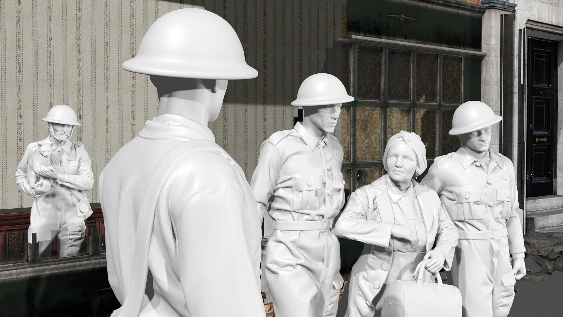 WWII the Blitz - ARP Wardens - Set 1 - 5 Figure Set - Etsy
