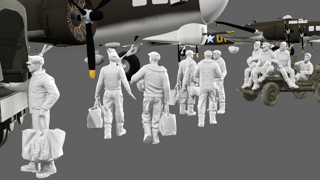 WWII USAAF Bomber Crew - 10 Figure Set - Etsy