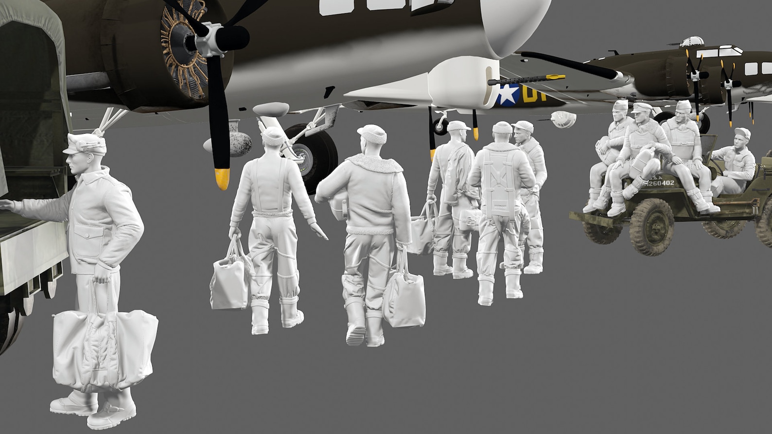 WWII USAAF Bomber Crew - 10 Figure Set - Etsy
