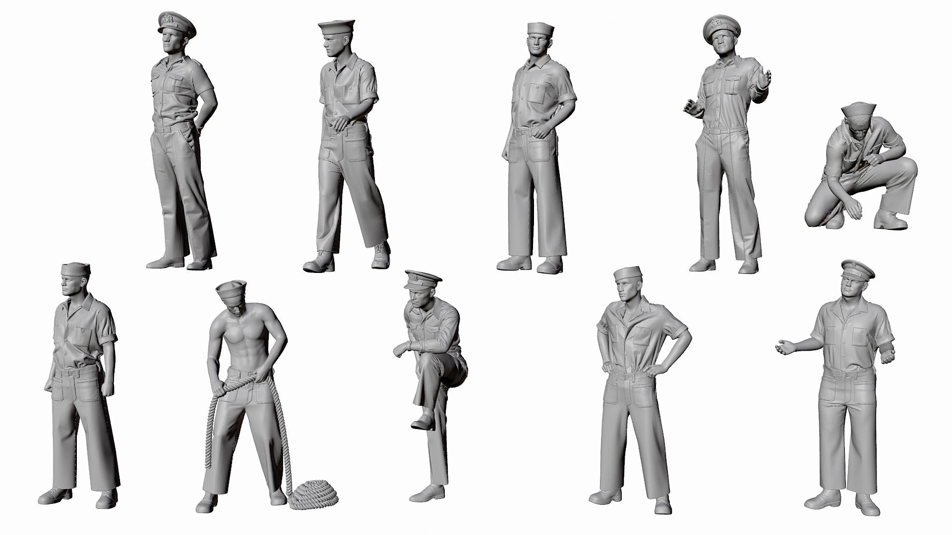 WWII US Navy - PT Boat Crew - Pacific - 10 Figures - Set 1 - Etsy